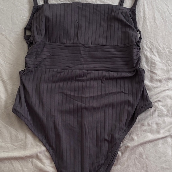 Shade & Shore | Swim | Shade Shore Gray One Piece Swimsuit With Highcut ...